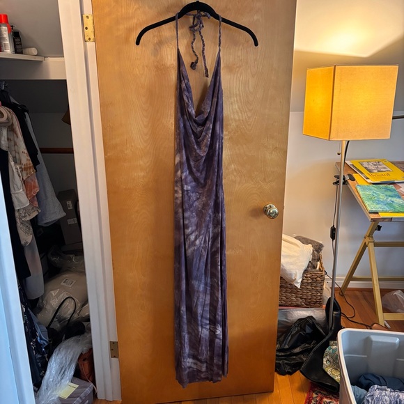 Fusion Threads Collective | Dresses | Fusion Threads Collective Purple Dye Halter Maxi Dress ...